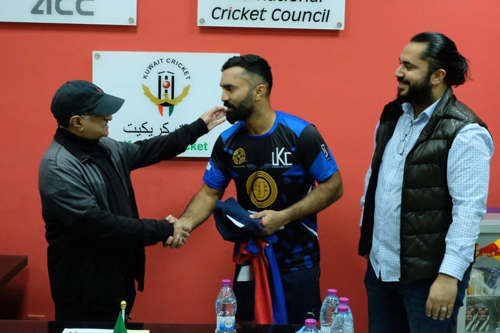 Kuwait Cricket Club hosts Dinesh Karthik at Sulaibiya Cricket Ground ...