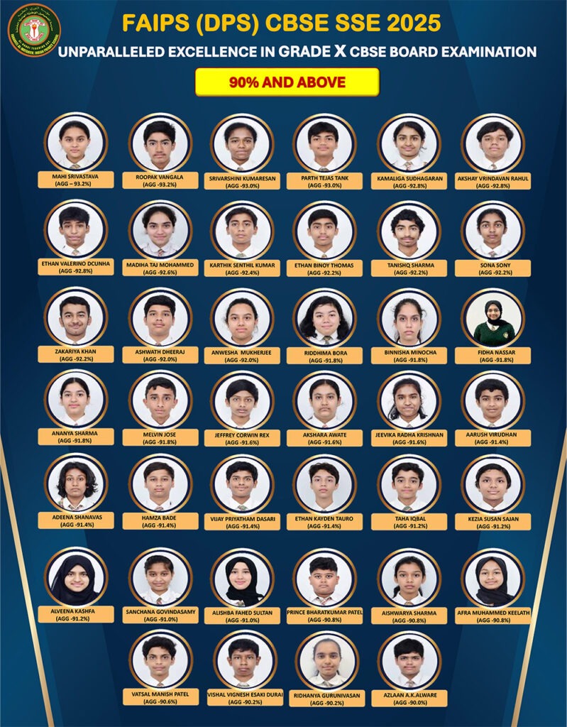 FAIPS-DPS: Unmatched excellence in Grade X CBSE board results (2024–25 ...