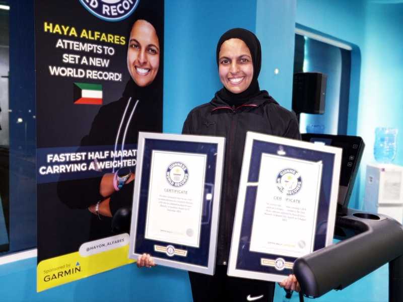 Kuwaiti runner Haya Al-Fares sets two world records - Times Kuwait