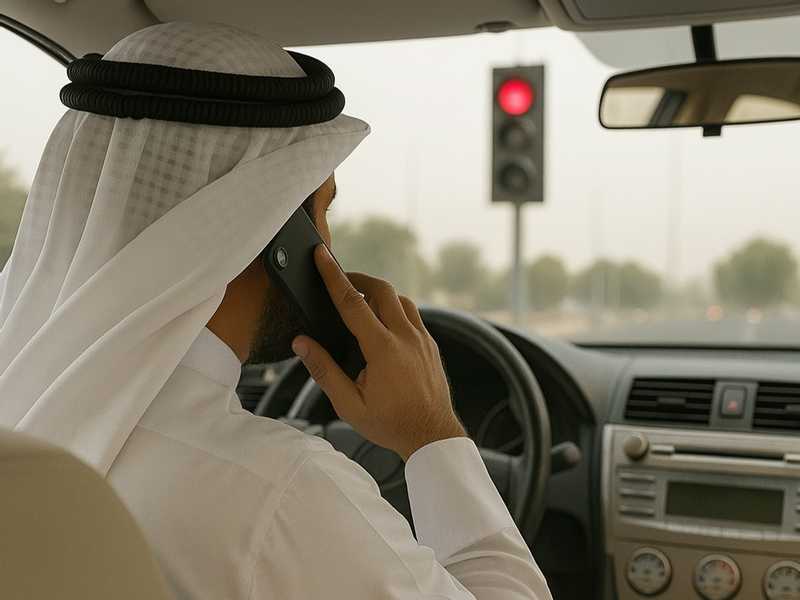 Using mobile phones while waiting for red lights to turn green at ...